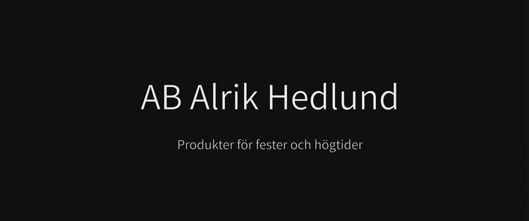 AB Alrik Hedlund